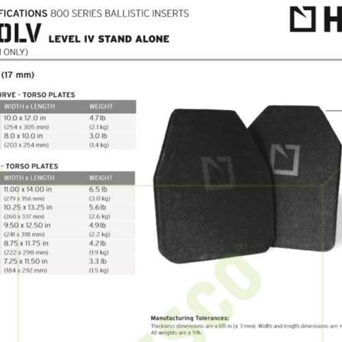 HESCO 4800 - 800 Series Armor Lightweight Level 4 Plate Using Next Gen ...